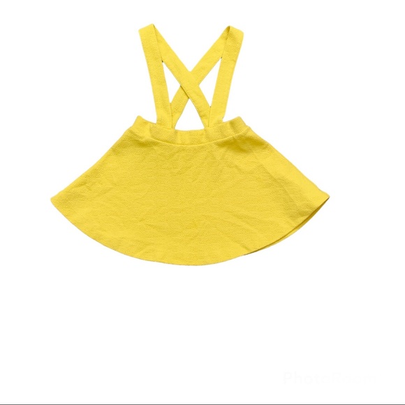 Zara | Bottoms | Girls Zara Yellow Skirted Suspenders | Poshmark